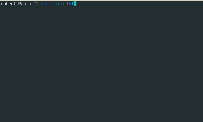 Pter. Otra aplicación de todo.txt escrita en python para terminal ...